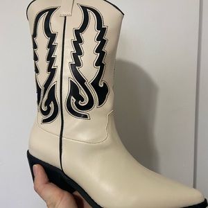 Altar'd State | Shoes | Black And White Cowboy Boots | Poshmark
